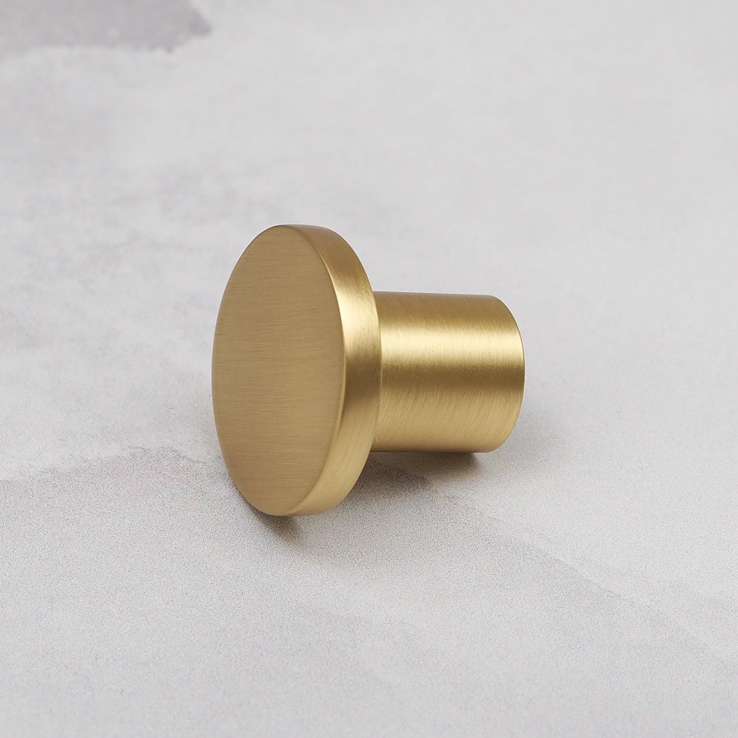 Brass Furniture Knob Gold Round Circular Disc 25mm Pull Kitchen ...