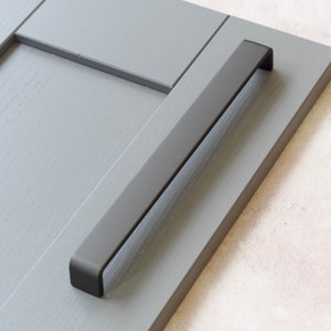 Dark Grey Titanium Kitchen Cabinet D Handles 128mm 160mm 192mm 288mm ...