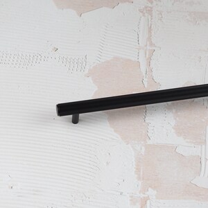 Matt Black Reeded Kitchen Cabinet Handles Cupboard Door Drawer Pull ...