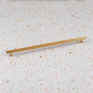 Gold Brass Reeded Bar Kitchen Handles Grooved Cupboard Cabinet Door ...