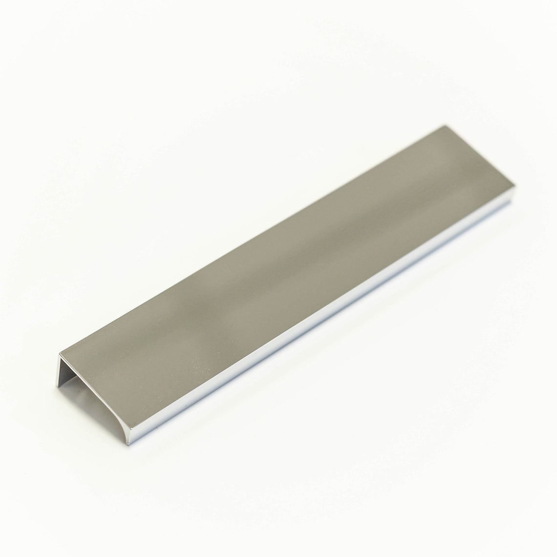Polished Chrome Kitchen Cabinet Edge Mount Lip Pull Handle 160mm ...