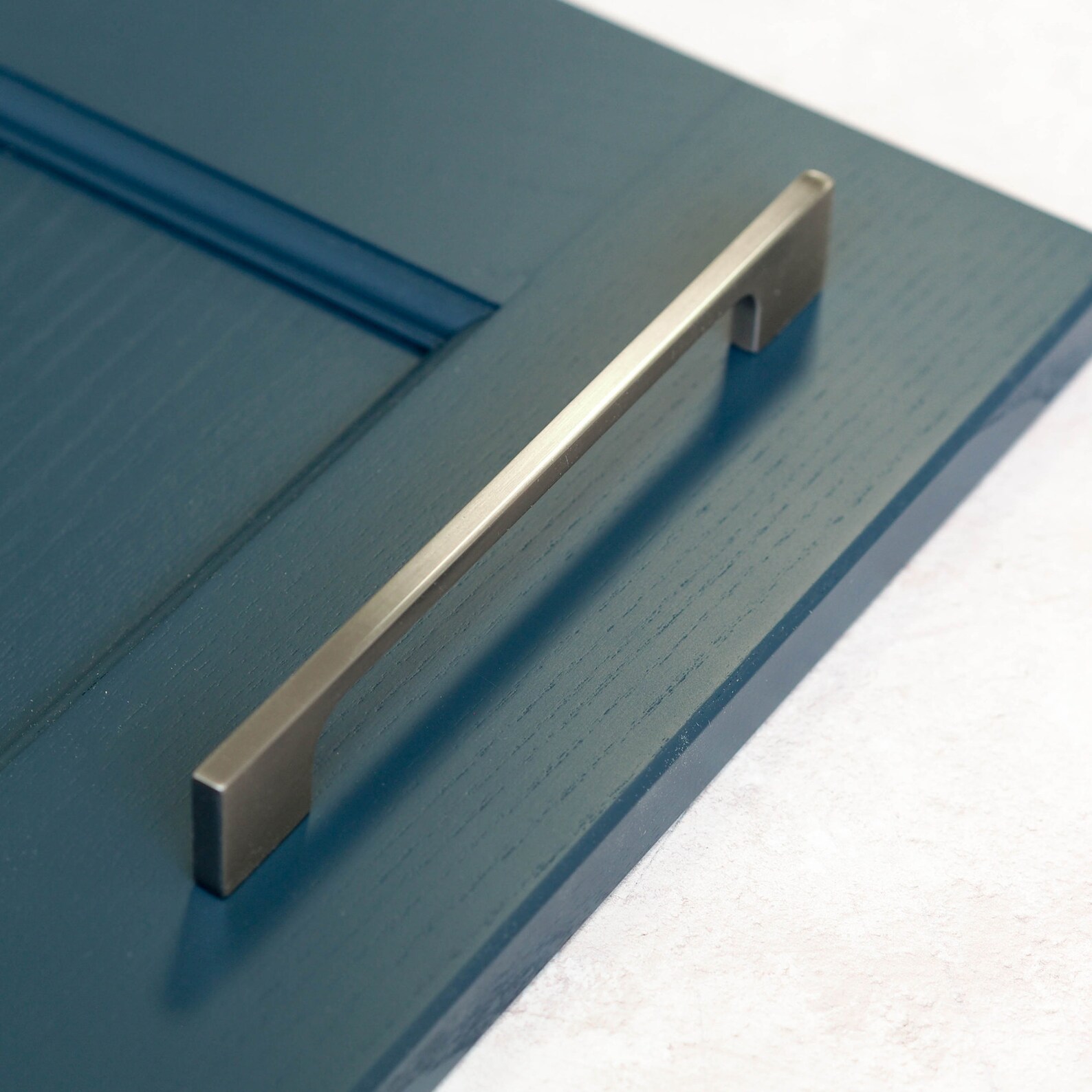 Brushed Nickel Kitchen Cabinet Slim Handle 128mm Pull Bedroom Bathroom ...