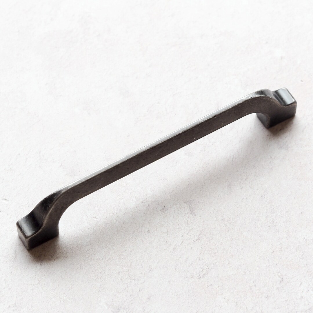 Antique Pewter Traditional Iron Cabinet D Handle 128mm Rustic Bedroom Bathroom Cupboard Door ...
