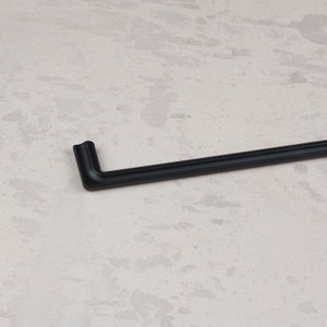 Matt Black Grooved Cupboard Handle Ribbed Texture Slim Cabinet Door ...
