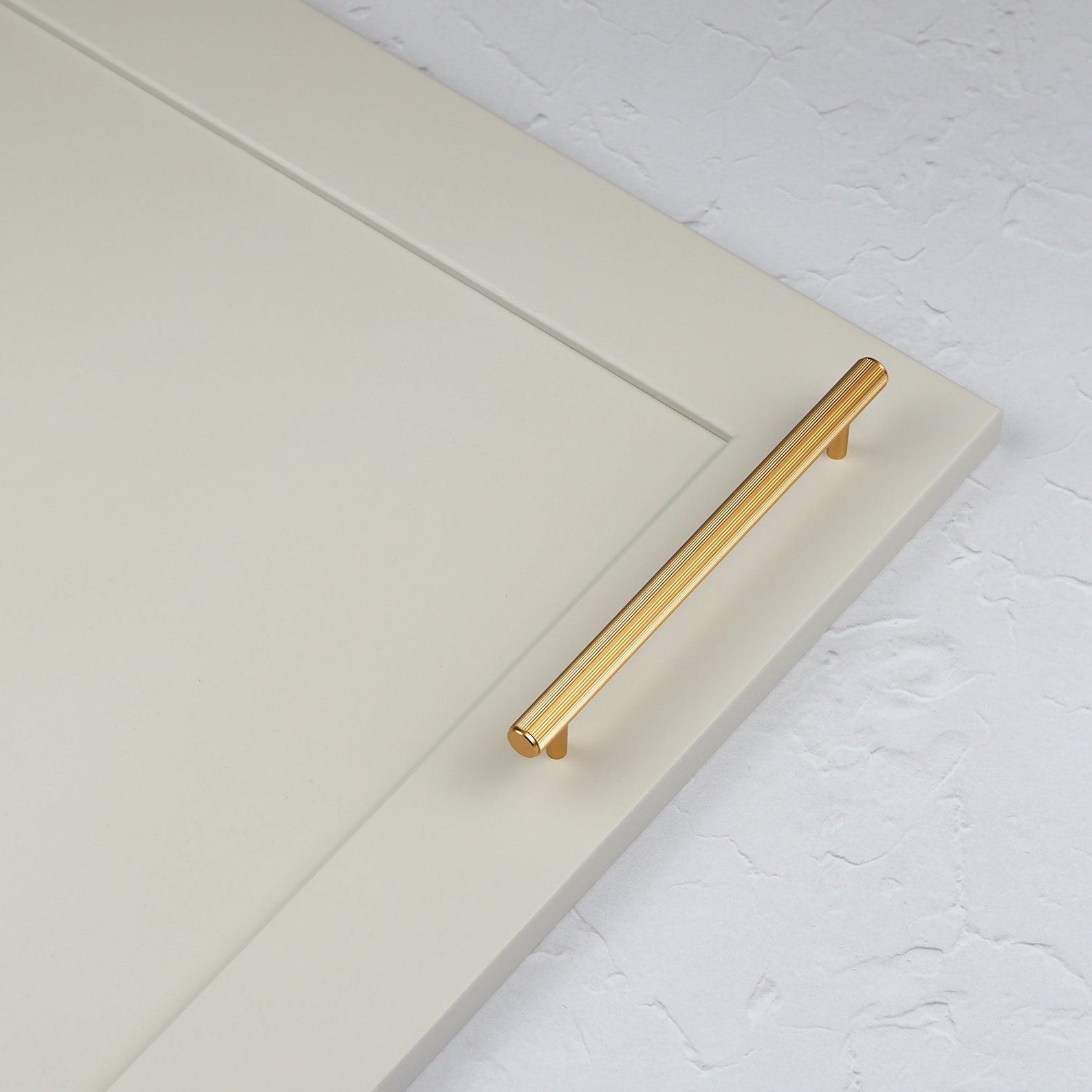 Gold Brass Reeded Bar Kitchen Handles Grooved Cupboard Cabinet Door ...