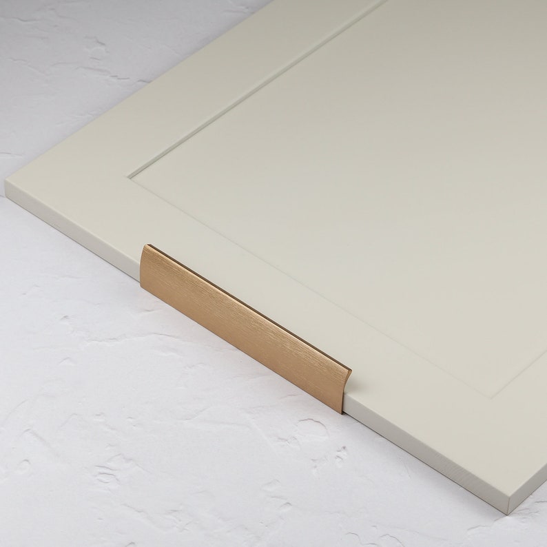 Brushed Brass Gold Profile Trim Edge Mount Lip Pulls 3 Lengths ...