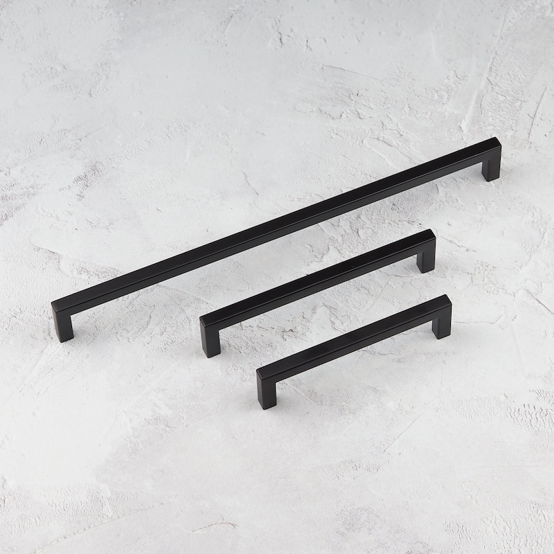Black Kitchen Cabinet Door Handles - Etsy New Zealand