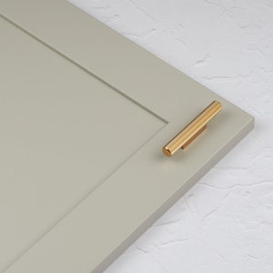 Gold Brass Reeded Bar Kitchen Handles Grooved Cupboard Cabinet Door ...