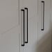 Matt Black Kitchen Cabinet Handle 192mm Slim Squared Angular Cupboard ...