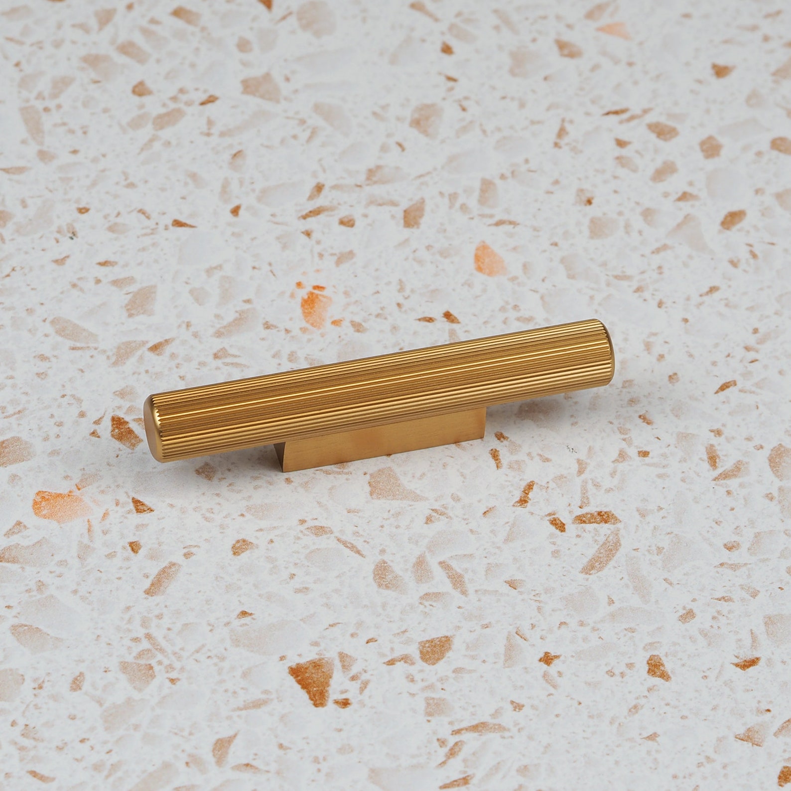 Gold Brass Reeded Bar Kitchen Handles Grooved Cupboard Cabinet Door ...