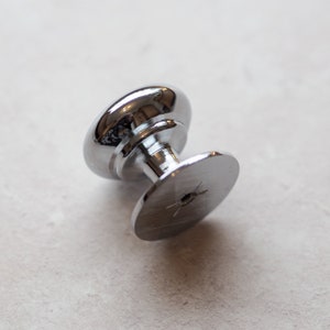 Polished Chrome Kitchen Cabinet Round Knob Handle Traditional Bedroom Bathroom Cupboard Drawer ...