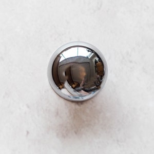 Polished Chrome Round Backplate Kitchen Cabinet Round Knob Handle Bathroom Bedroom Cupboard ...