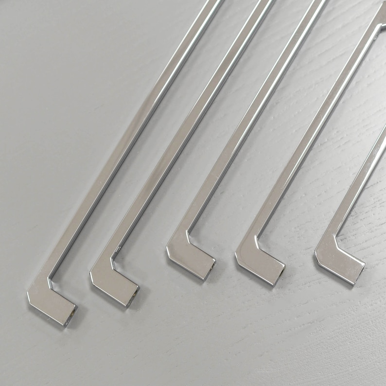 Polished Chrome Kitchen Cabinet Square Angled D Handles - Etsy