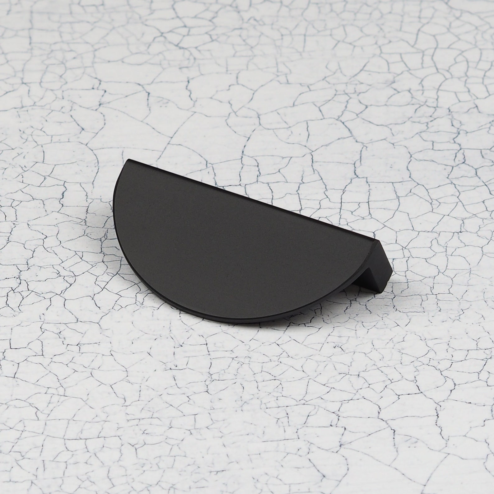 Matt Black Half Moon Kitchen Cabinet Pull Handle 64mm Fixings Brushed ...