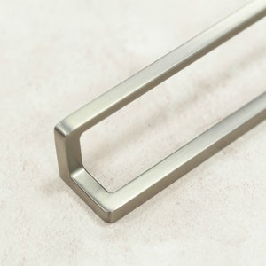 Brushed Nickel Kitchen Cabinet L Shaped Open Handle Pull 160mm Office ...