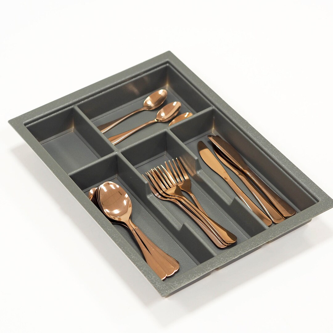 400mm Charcoal Grey Cutlery Tray Grass Scala Drawer Kitchen ...