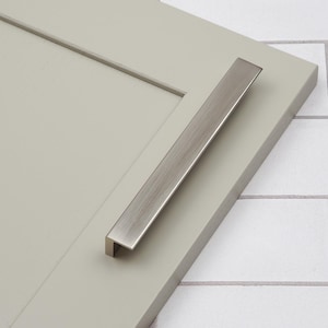 Nickel L Shaped Handle Modern Rear Fix 160mm Silver Cabinet Pull ...