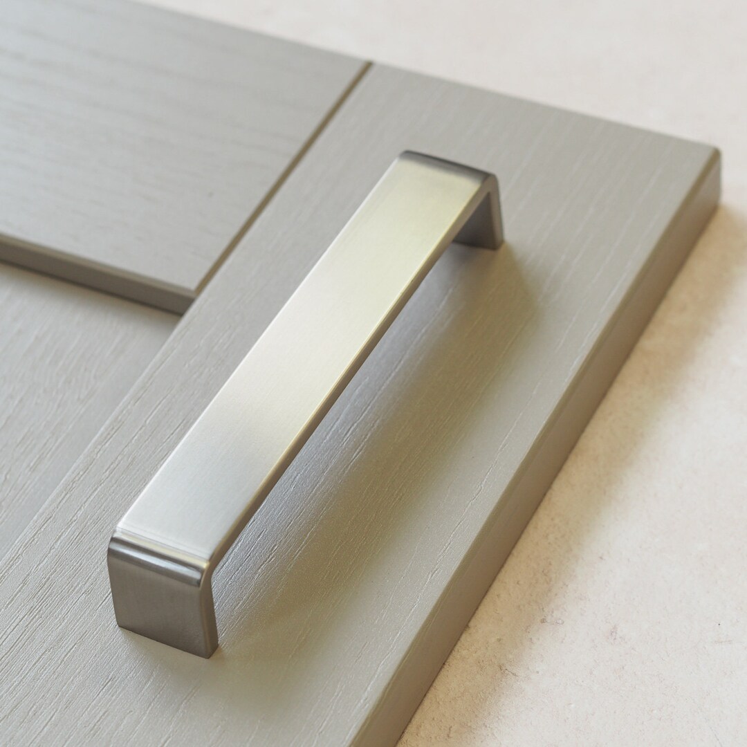 Brushed Nickel D Kitchen Cabinet D Handles 160mm & 192mm Cupboard Door Drawer Pull Wardrobe Pull ...