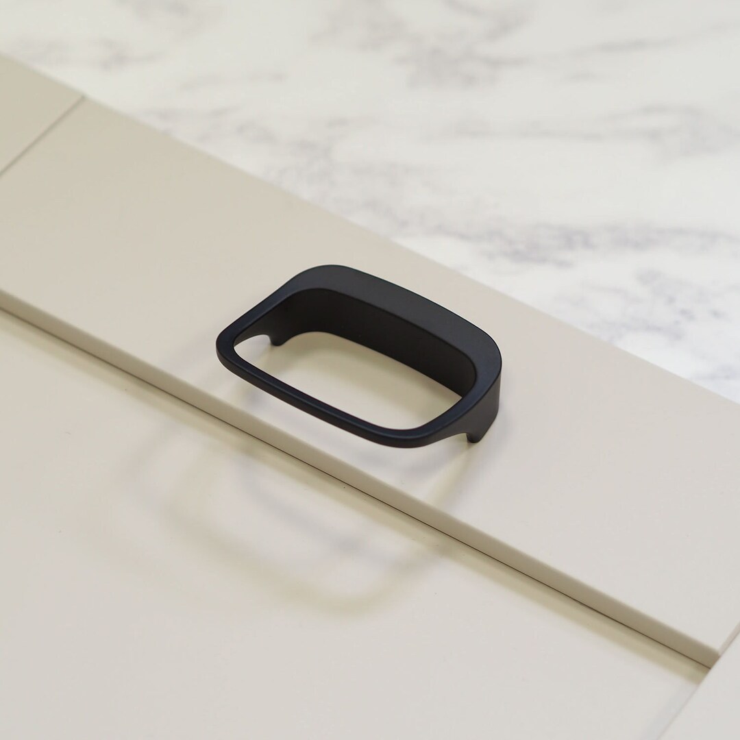 Matt Black Kitchen Cabinet Ring Pull Handle 32mm Bathroom Bedroom Door ...