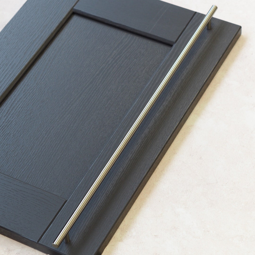 Brushed Nickel Kitchen Cabinet Long T Bar Handle 515mm Wardrobe Door ...