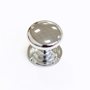 Polished Chrome Kitchen Cabinet Round Knob Handle Traditional Bedroom Bathroom Cupboard Drawer ...