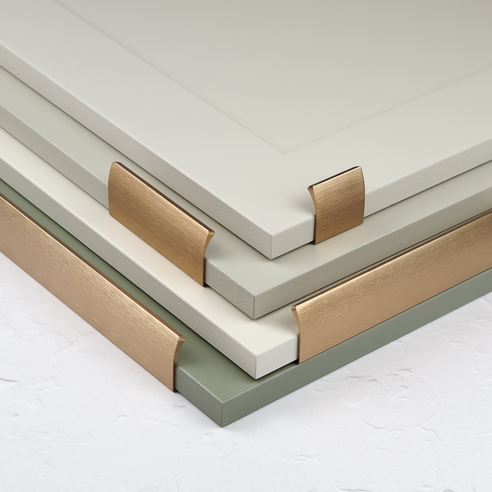 Brushed Brass Gold Profile Trim Edge Mount Lip Pulls 3 Lengths ...