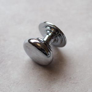 Polished Chrome Kitchen Cabinet Round Knob Handle Traditional Bedroom Bathroom Cupboard Drawer ...