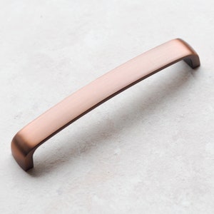 Brushed Copper Kitchen Cabinet Rounded Handle 160mm Pull Hardware ...