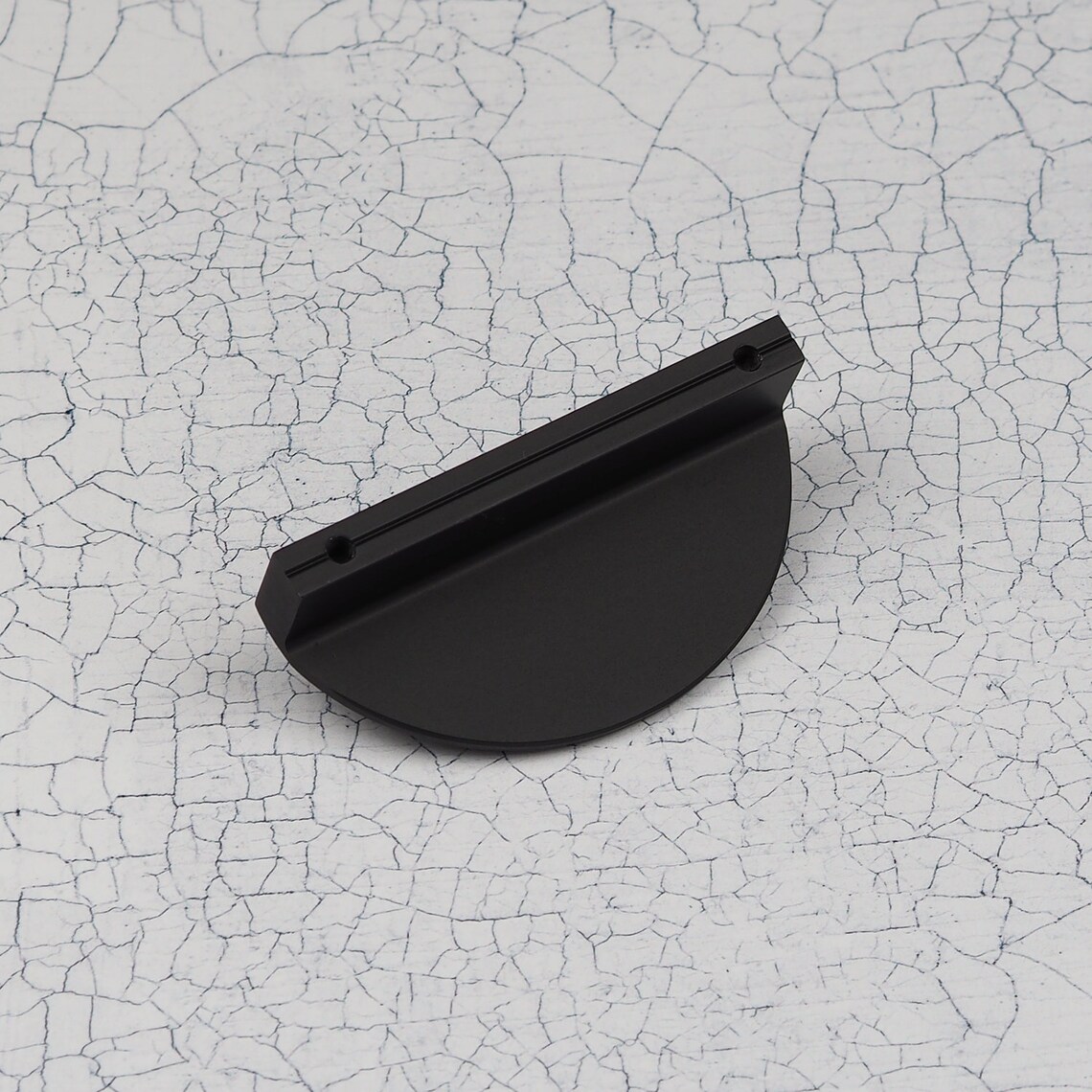 Matt Black Half Moon Kitchen Cabinet Pull Handle 64mm Fixings Brushed ...