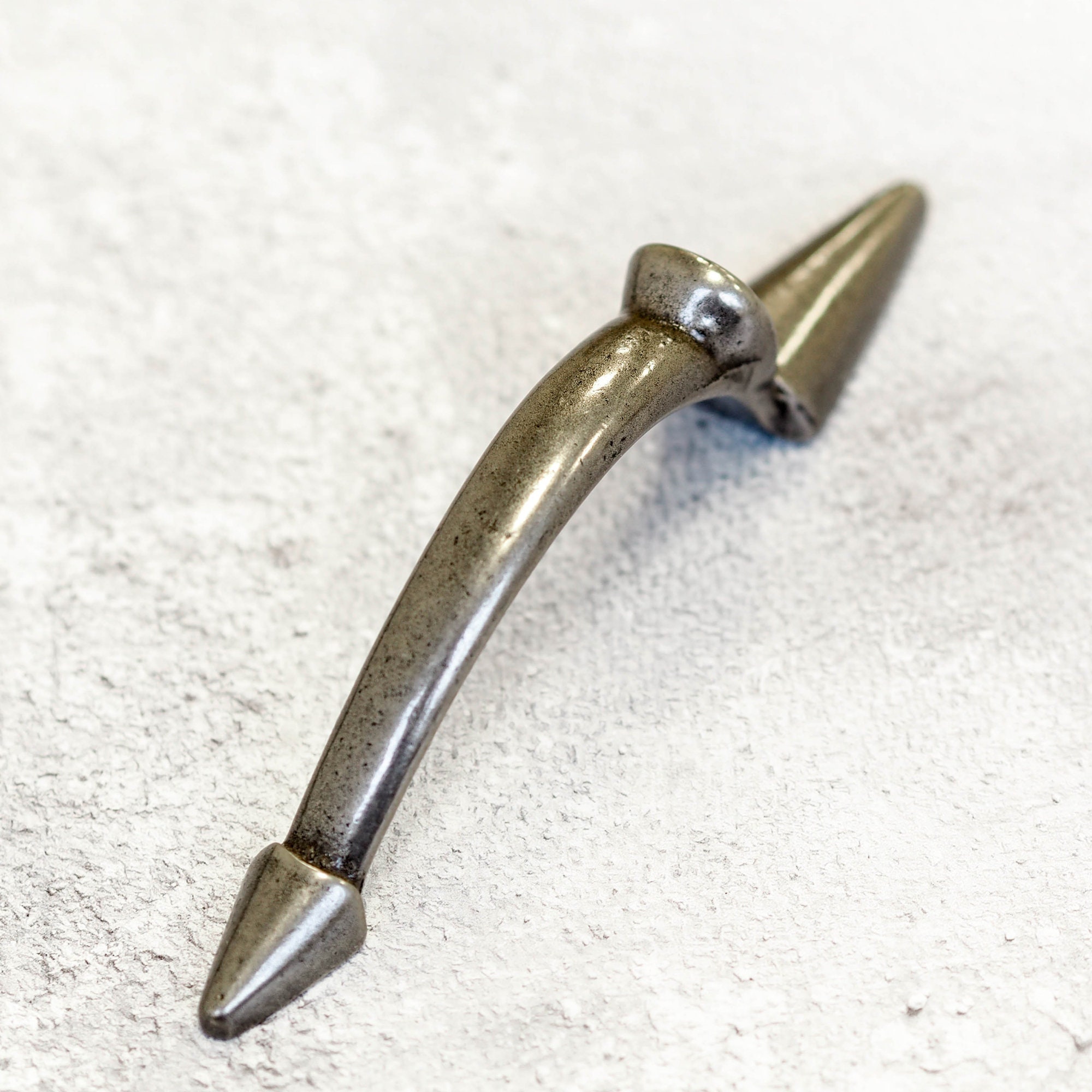 Cast Iron Kitchen Cabinet Latch Bow Handle 96mm Silver Bedroom Bathroom ...