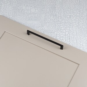 Matt Black Grooved Cupboard Handle Ribbed Texture Slim Cabinet Door ...