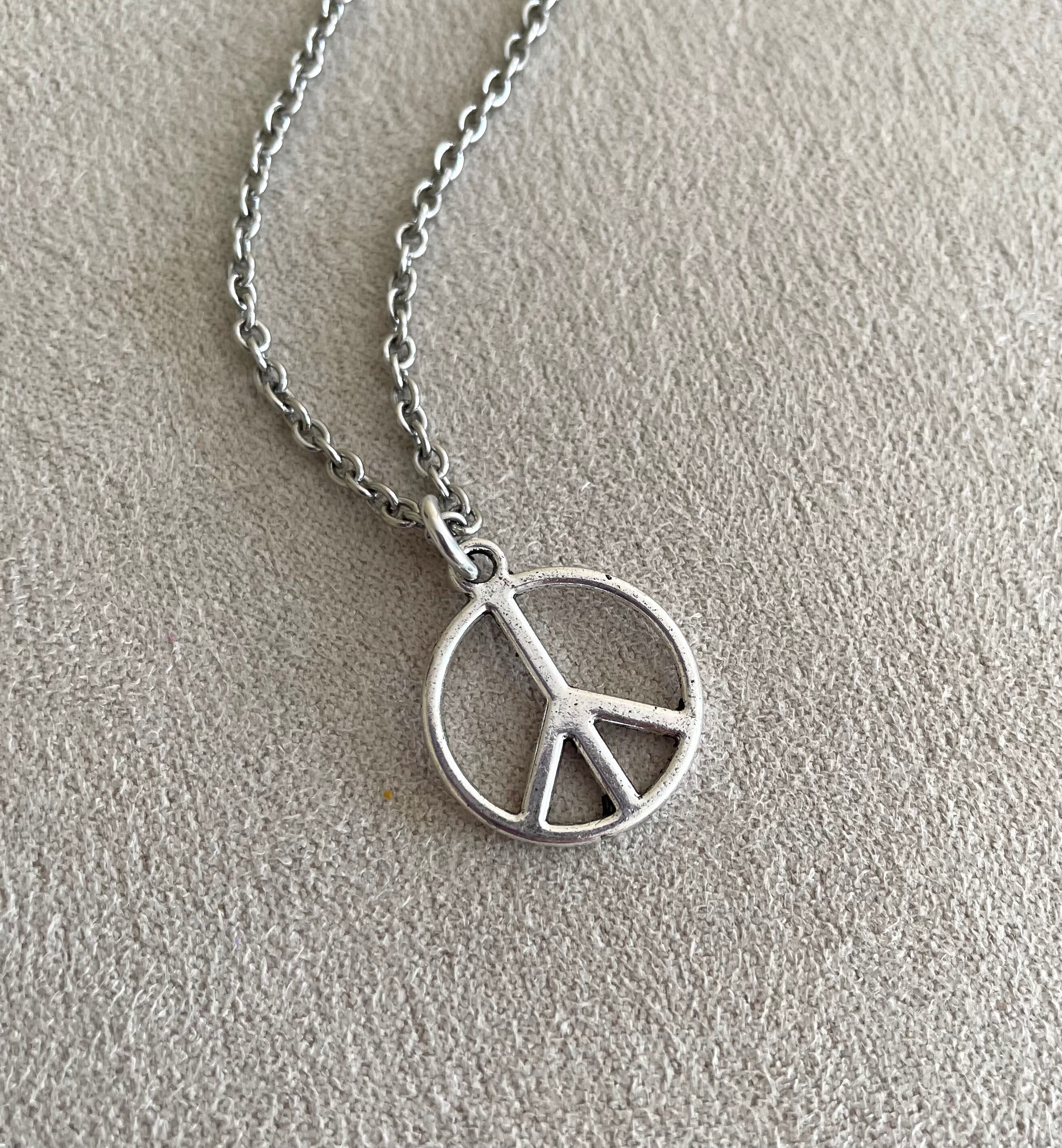 Peace Sign Necklace Replica of BTS Sugas Necklace - Etsy
