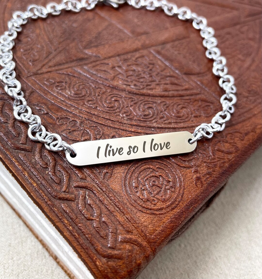 BTS RM Trivia : Love Lyric Charm Chain Link Bracelet - Etsy