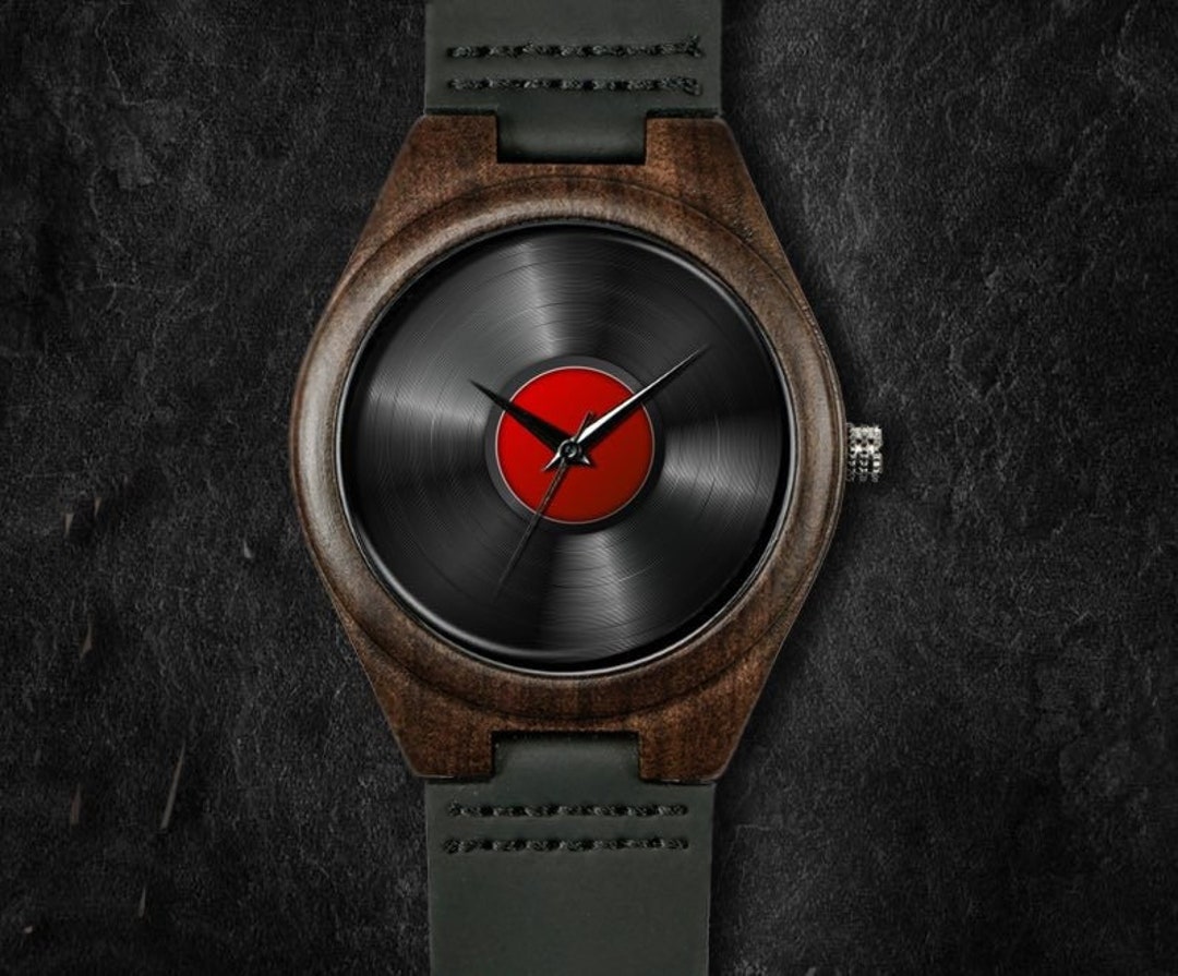Old Record Nostalgic Time Watch, Wood Lover Watch, Unisex Watch, Walnut ...