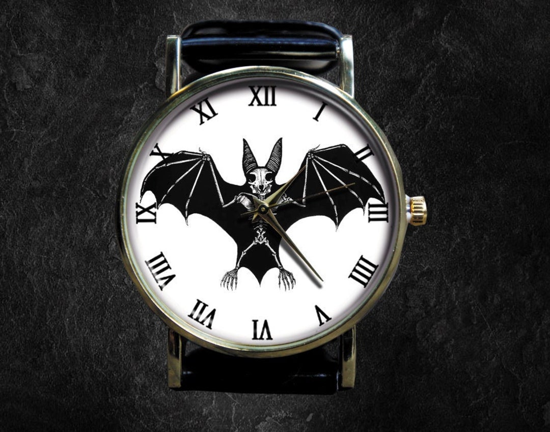 Bat Watch, Wrist Watch Skeleton of a Bat, Halloween Watch, Men's ...