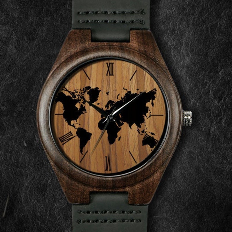 World Map Wrist Watch - Etsy