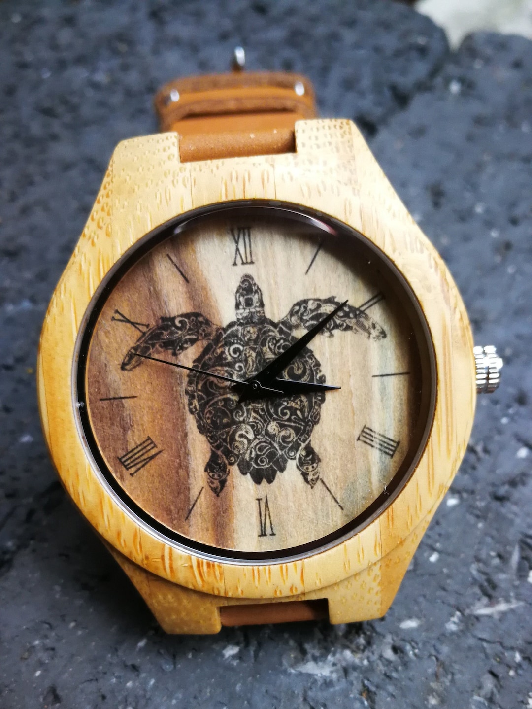 As Calm and Soothing as a Turtle Watch, Unisex Watch, Bamboo Wooden ...