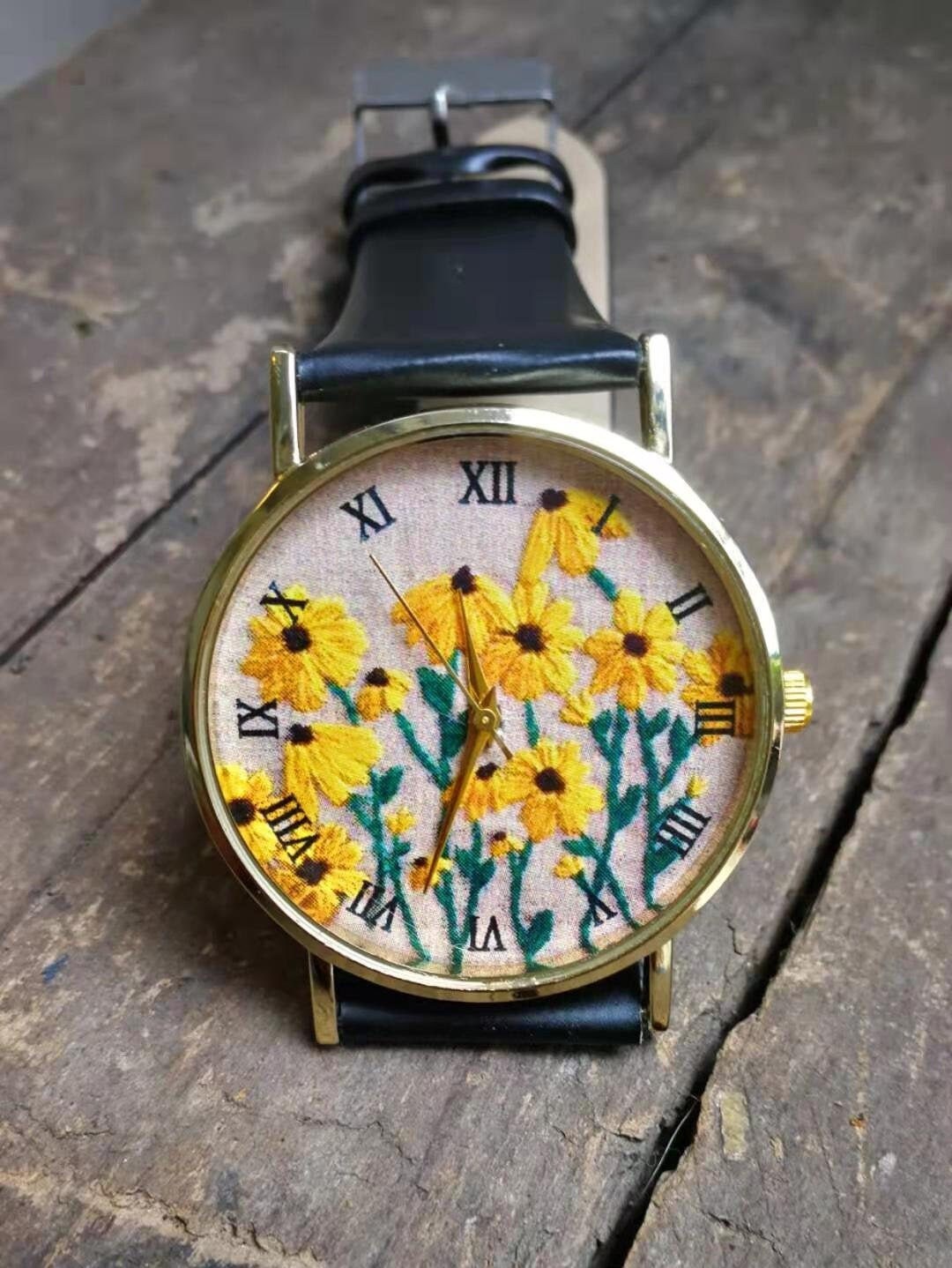 Yellow Daisy Watch, Printing/graphic NOT Anglicanum, Unisex Watch ...