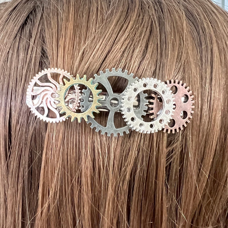 Cogs and Gears Hair Clip - Etsy UK