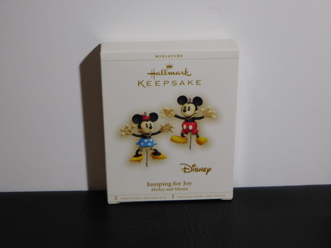 Hallmark Keepsake Disney Jumping for Joy Mickey & Minnie Christmas ...