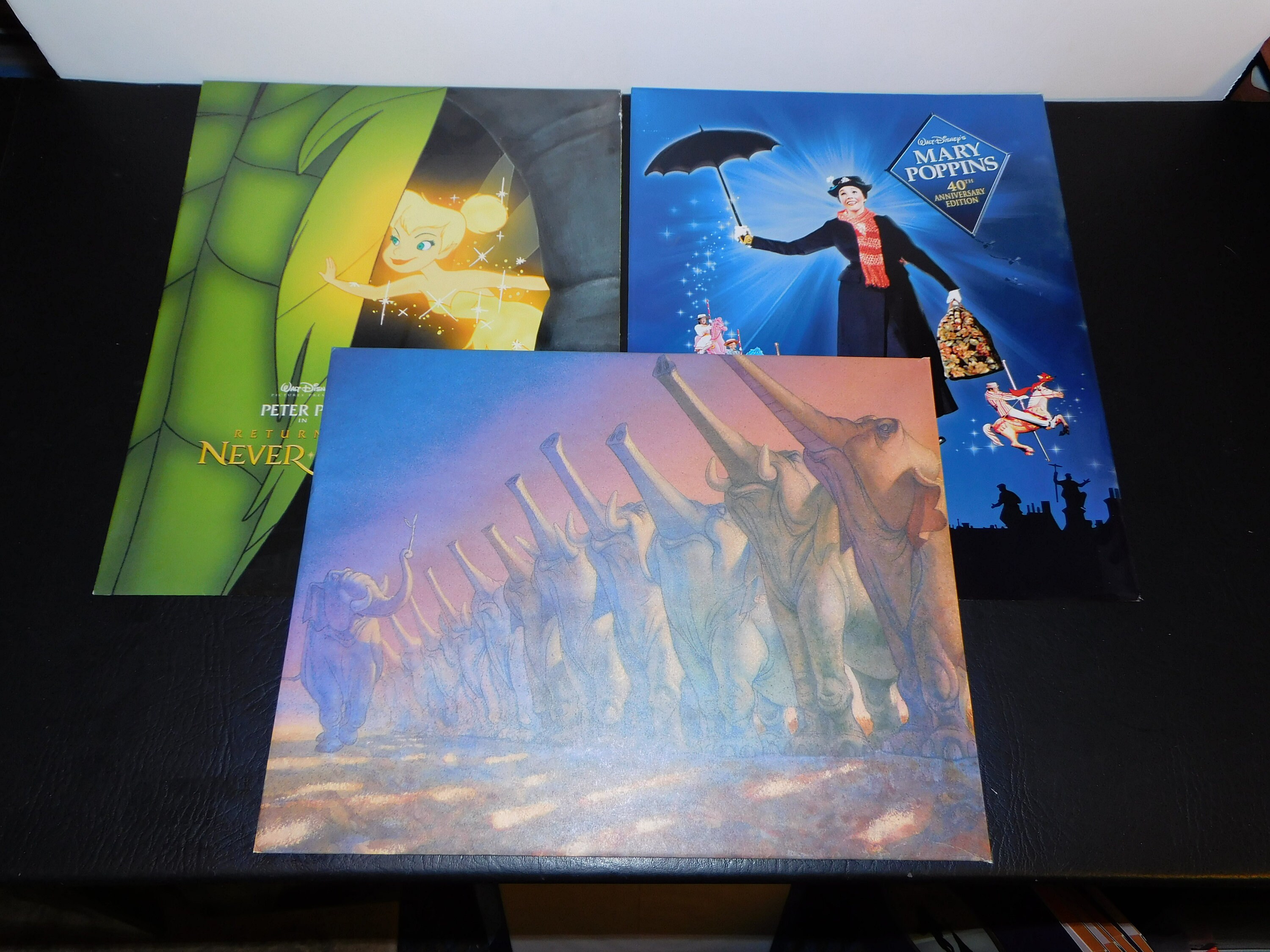The Disney Store Mary Poppins, Jungle Book, Peter Pan Lithographs 1990 ...