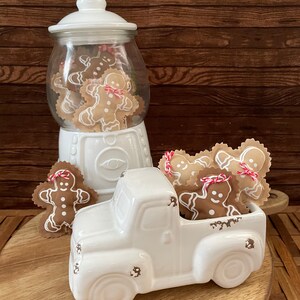 Set of 2 Fabric 3" Tall Mini Gingerbread People/stuffed Boy & Girl ...