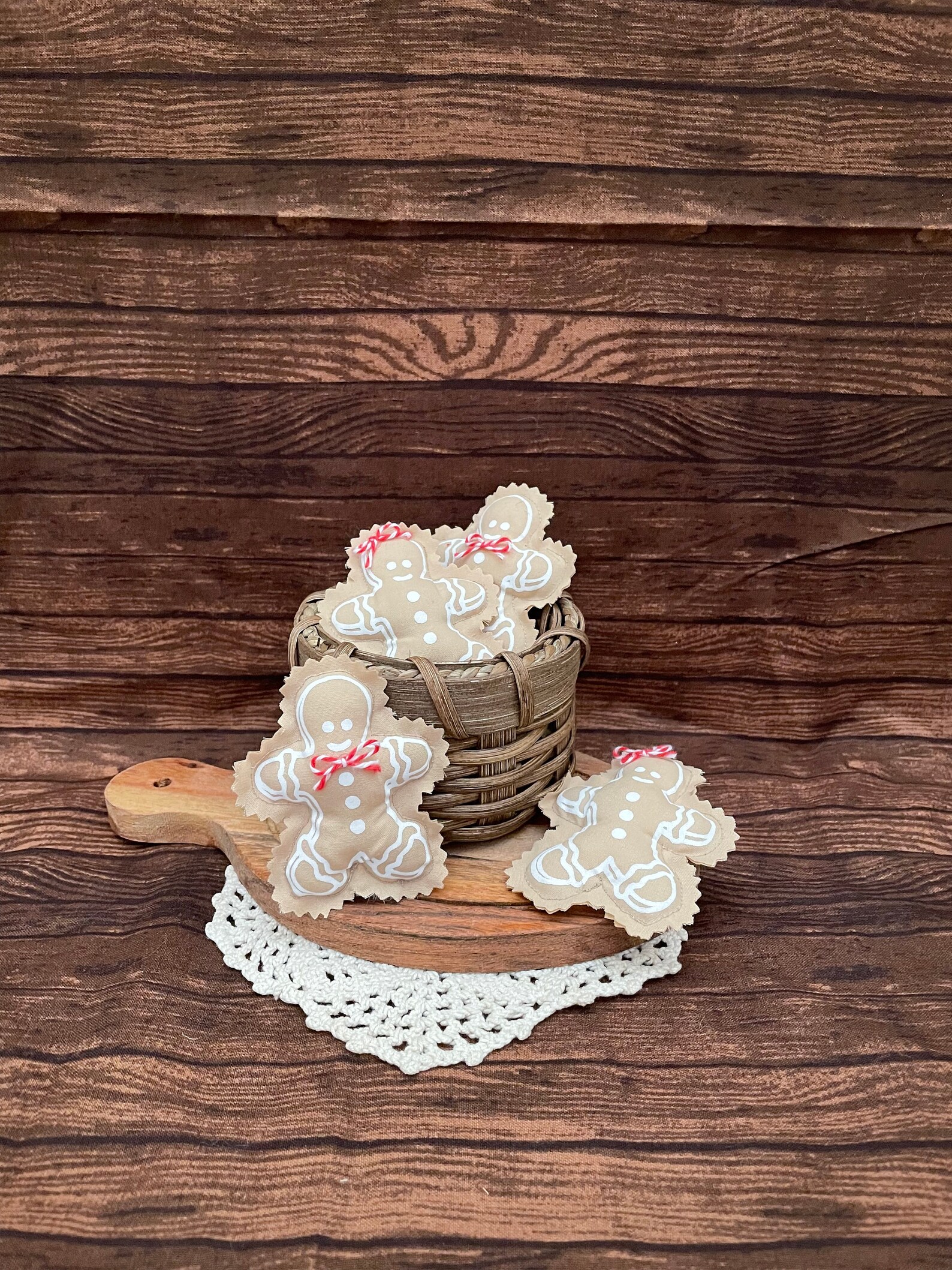 Set of 2 Fabric 3 Tall Mini Gingerbread People/stuffed - Etsy