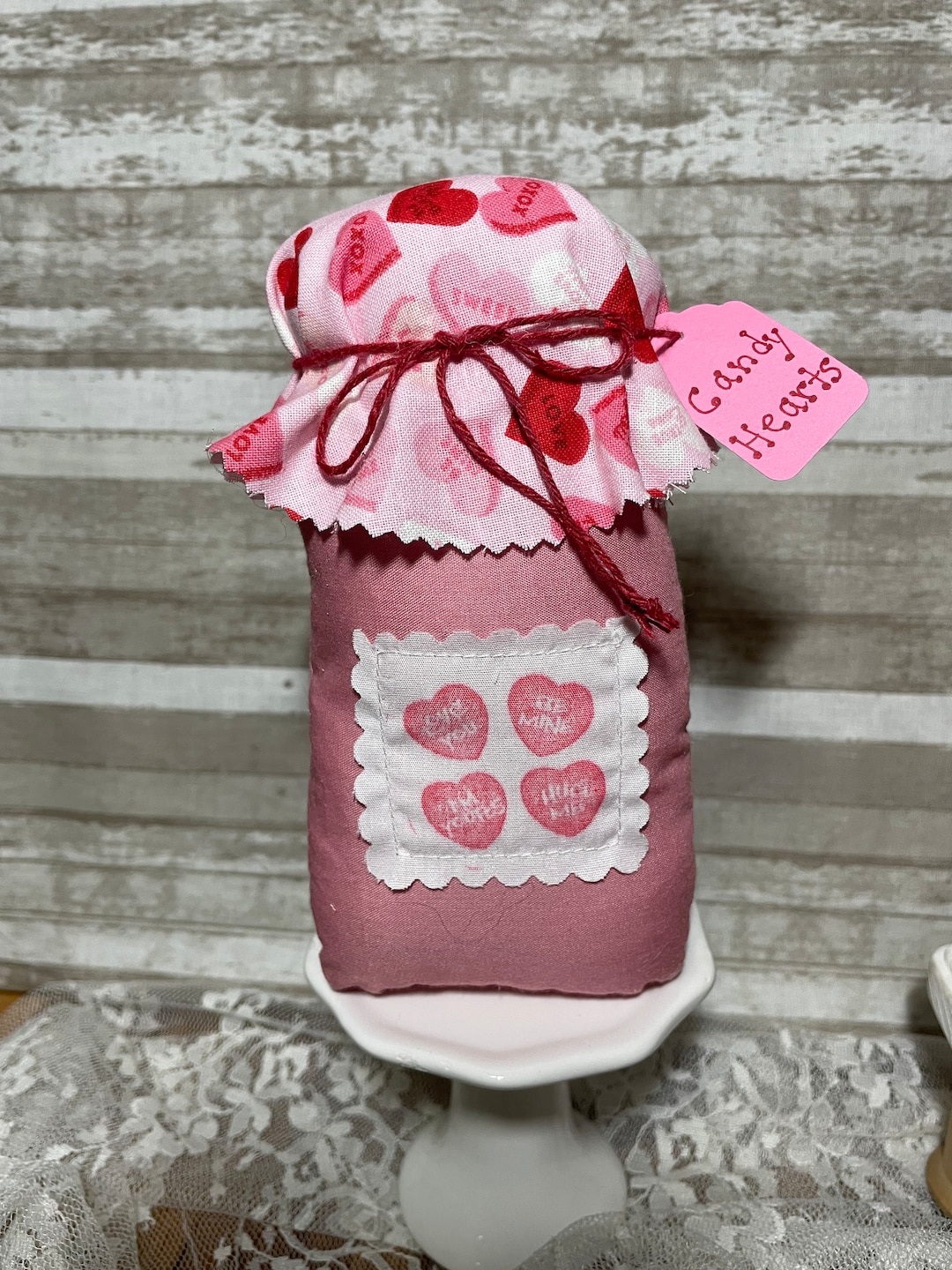 Candy Hearts/candy Hearts Jar/ Candy/valentines Day/valentines Day ...