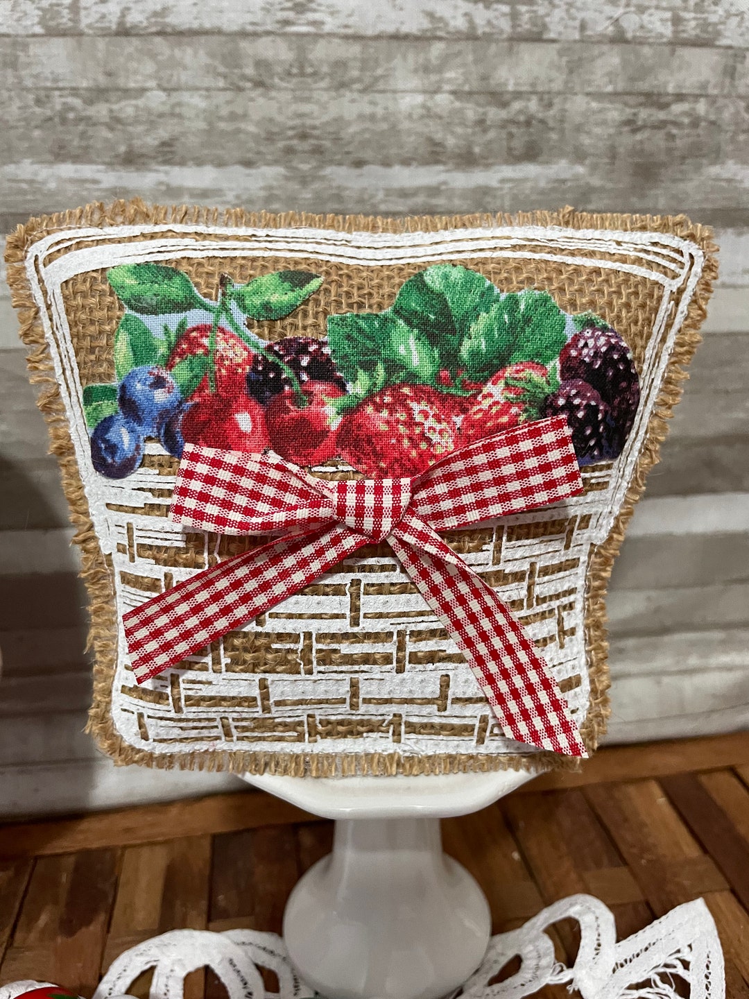 Berry Basket Pillow/ Berry Theme/ Plushie/ Berry Pillow/berry Basket ...