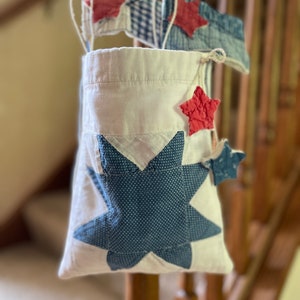 Patriotic Quilt Hanging Pouch/peg Rack Pouch/hanging Bag/patriotic/flag ...