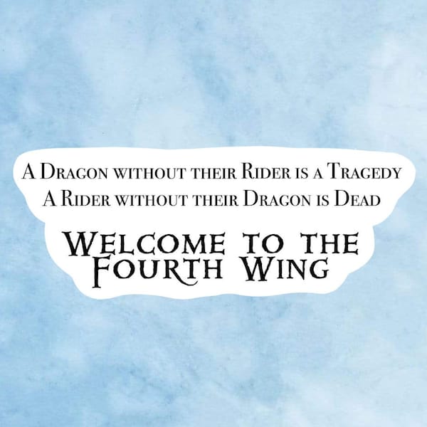 Welcome to Fourth Wing Sticker - Etsy