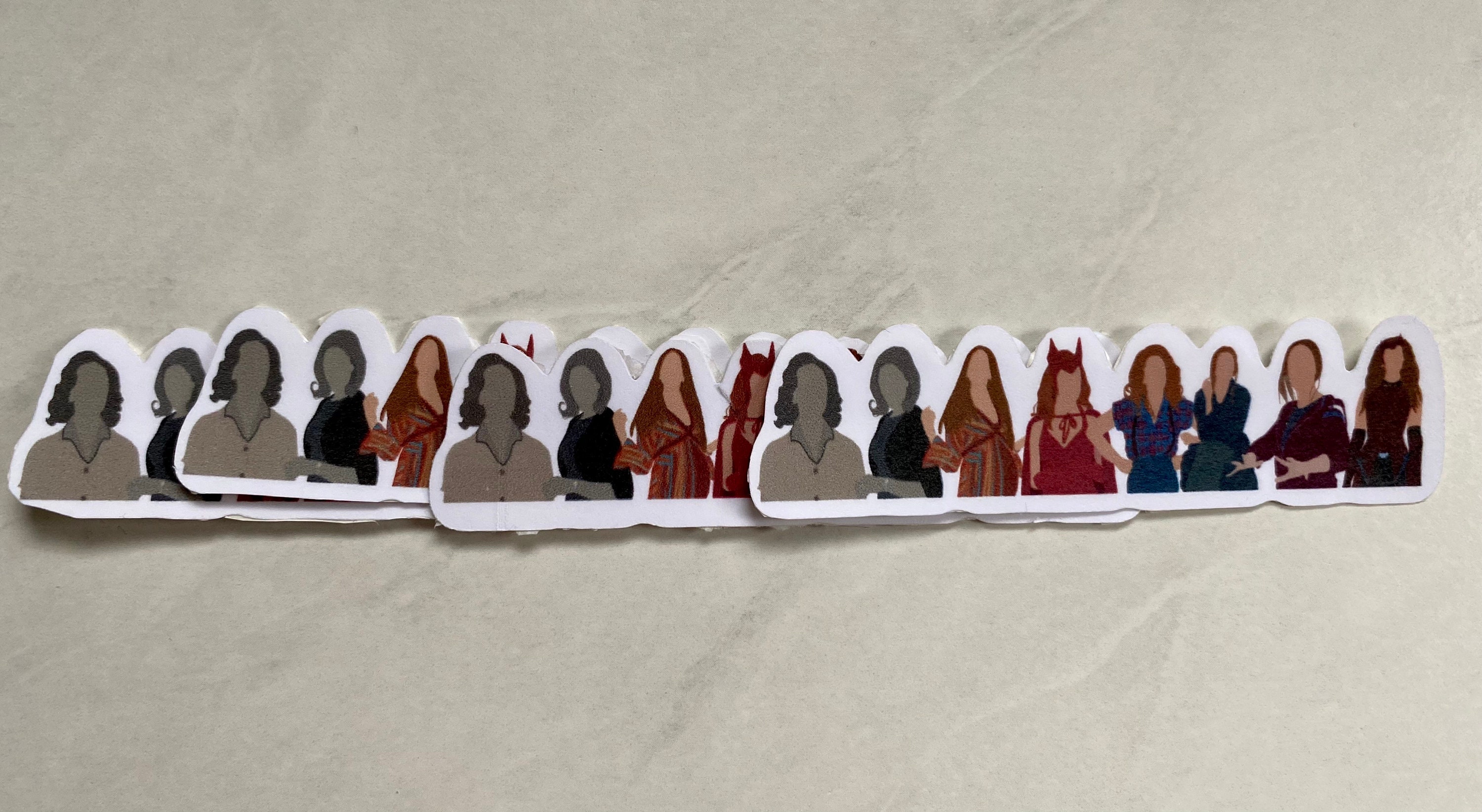 Wanda Through the Decades Sticker Wanda Maximoff Scarlet | Etsy