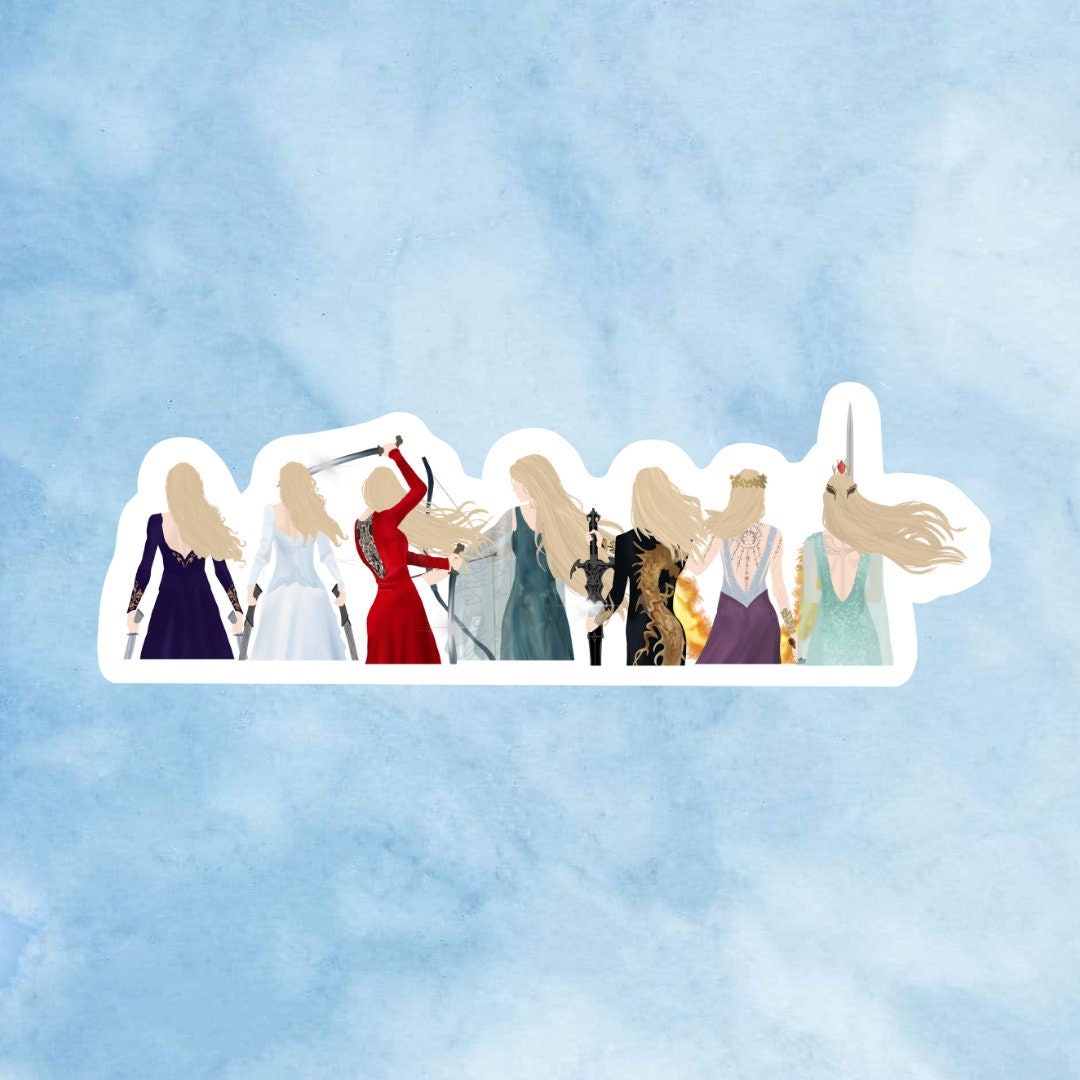 Throne of Glass Back Covers Sticker | Tog, Com, Hof, Qos, Eos, Koa, Sjm ...