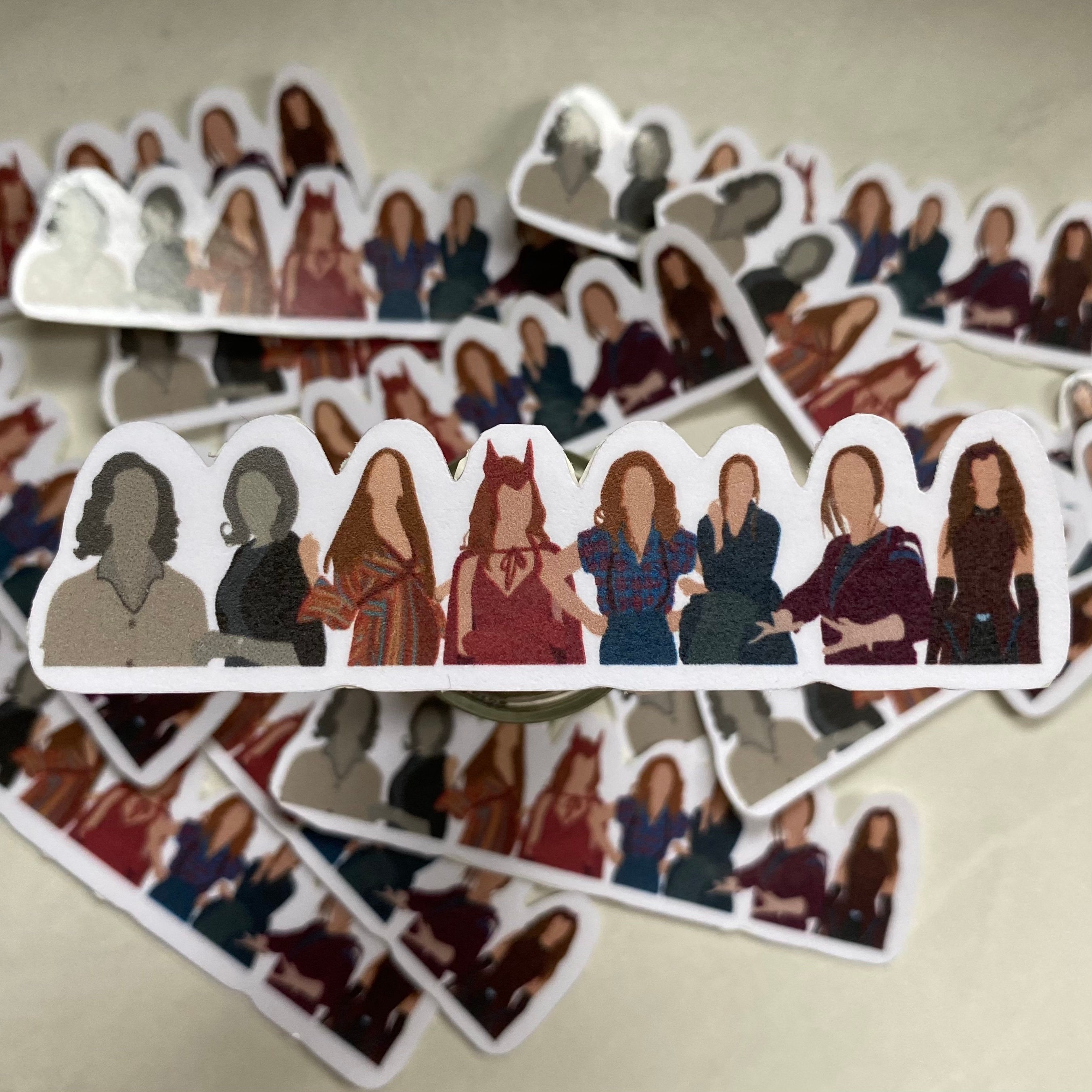 Wanda Through the Decades Sticker Wanda Maximoff Scarlet | Etsy